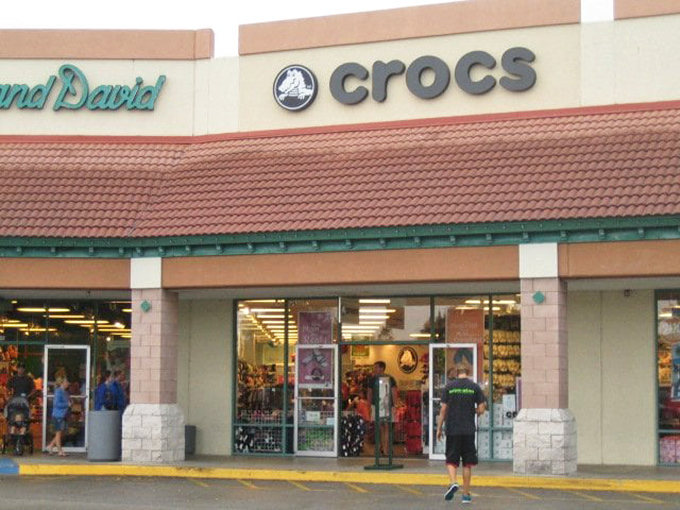 Crocs: The footwear that divided a nation but united bargain hunters seeking comfort for their shopping-weary feet.