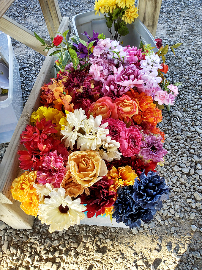A bouquet of possibilities! These artificial flowers offer permanent beauty without the water, perfect for brightening corners where real plants fear to bloom.