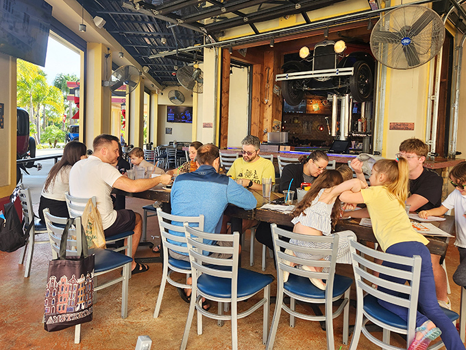 Where locals and visitors refuel together. The patio seating offers the perfect Florida backdrop for enjoying good company and great food.