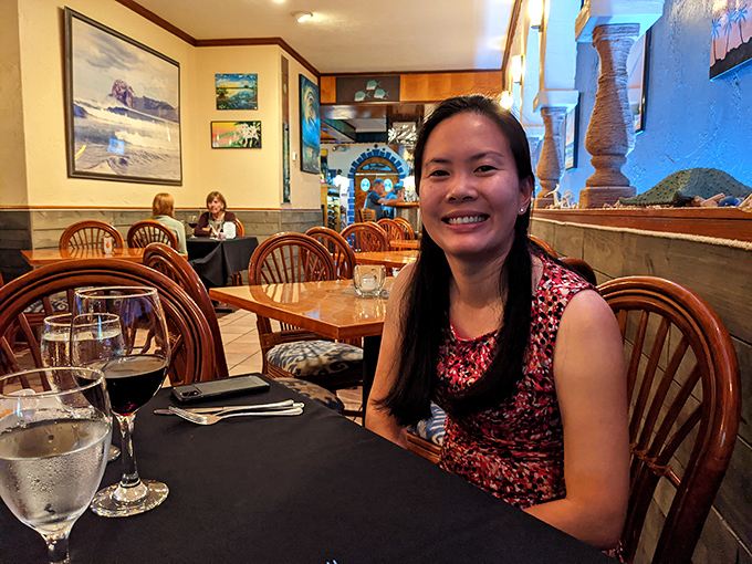 The dining room offers that perfect vacation vibe where memories are made between bites of perfectly prepared seafood.