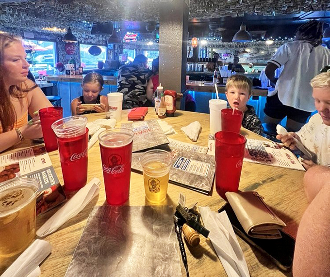 Family dining at its finest&mdash;where smartphones occasionally surrender to actual conversation and the shared joy of breaking bread together.