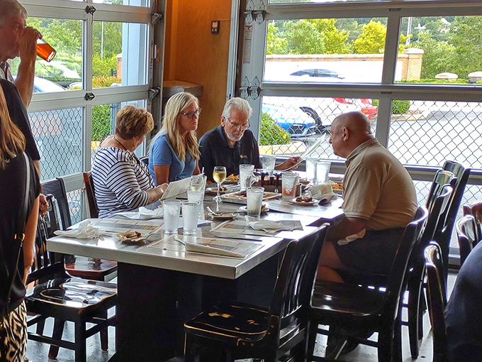 The universal language of good food bringing people together around a table – notice nobody's looking at their phones.