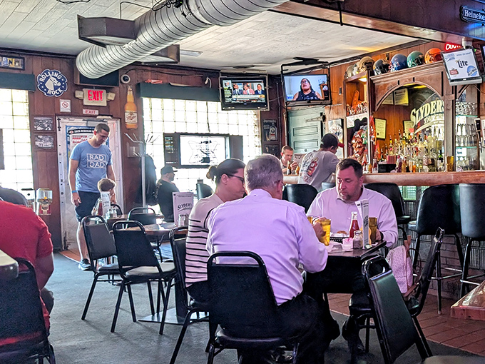 Where strangers become regulars and regulars become family. The diverse crowd at Slyder's proves good food transcends all demographics.