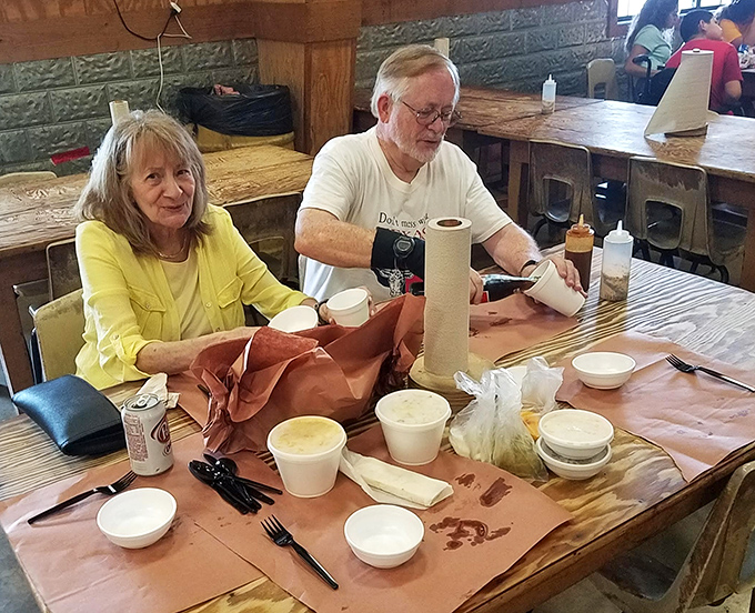 Democracy in action: everyone from cowboys to city folks united in their pursuit of barbecue excellence.