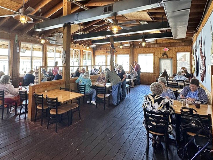 The dining room hums with the satisfied murmurs of locals and tourists alike – the universal language of "this is really good."