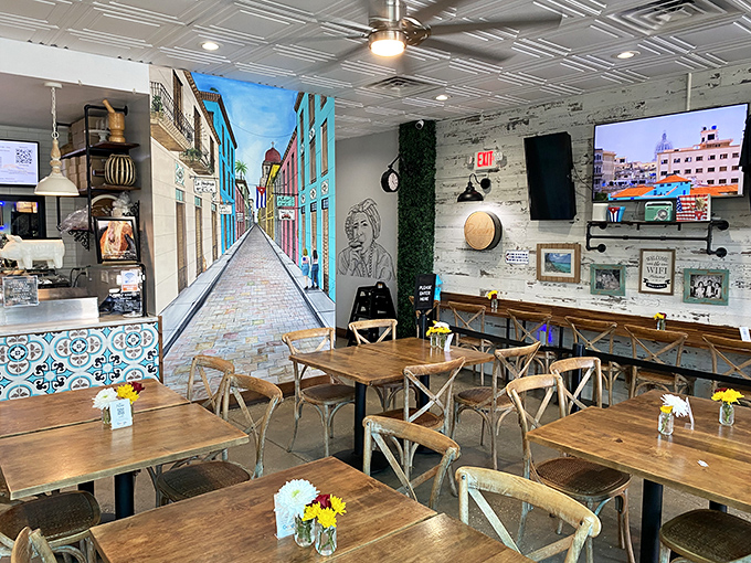 The colorful Havana street mural isn't just décor – it's a portal to Cuba that requires no passport, just an appetite for adventure.