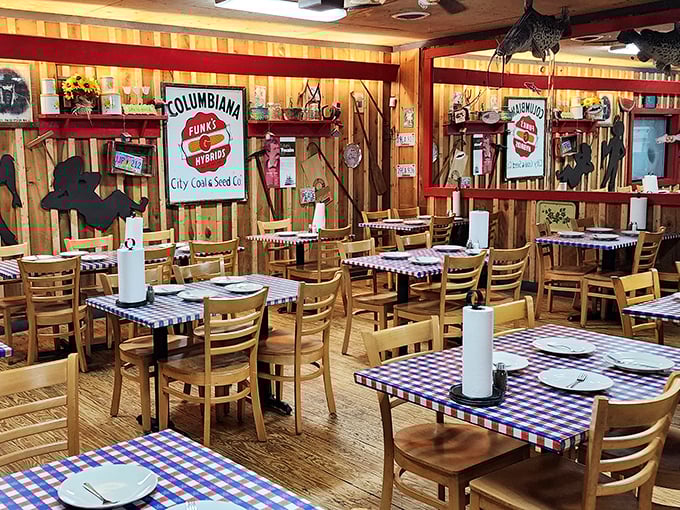 Red-checkered tablecloths and wooden walls create the perfect backdrop for food that doesn't need Instagram filters to look mouthwatering.