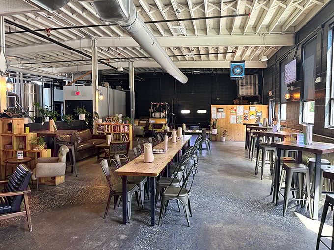 Where barbecue dreams come true &ndash; communal tables, industrial ceilings, and the collective anticipation of meat that falls off the bone.