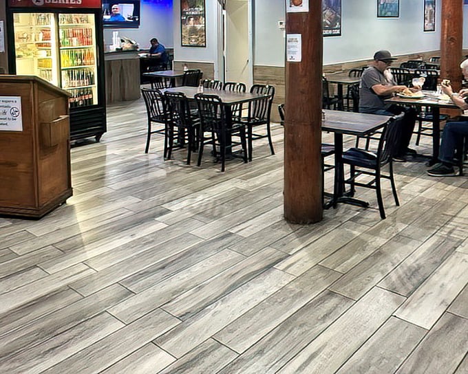 A dining space where memories are made between bites. Clean lines, simple furnishings, and the stage is set for flavor.