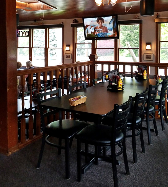 The dining area's wooden warmth and natural light create that rare restaurant magic &ndash; a space that feels both special and completely comfortable.