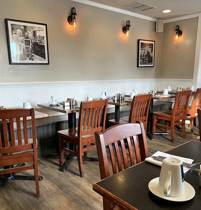 Classic wooden chairs and vintage photographs create that "I've been coming here for years" feeling, even on your first visit. Comfort never goes out of style.