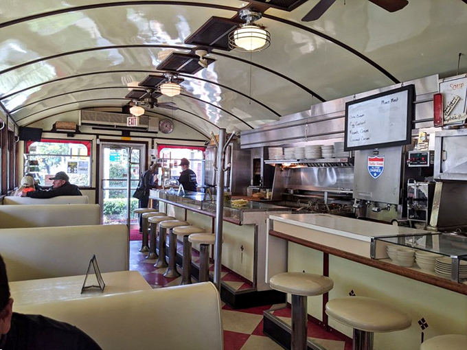 The curved ceiling and counter seating create a dining experience that's both intimate and communal &ndash; strangers become neighbors over pie and coffee.
