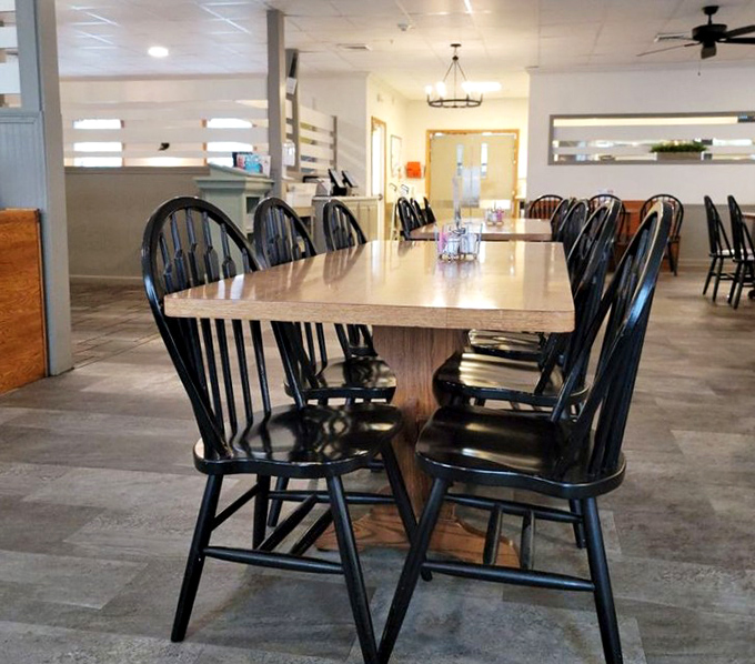 The dining room where strangers become friends over shared appreciation for real mashed potatoes.