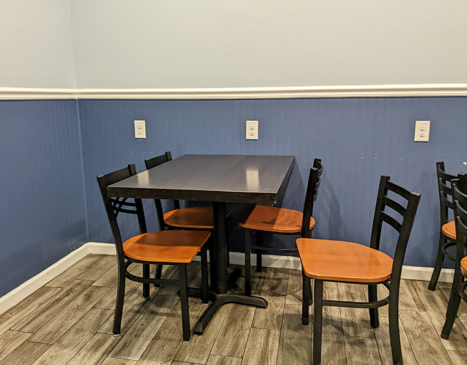 Simple dining room where the focus stays exactly where it belongs: on extraordinary food.