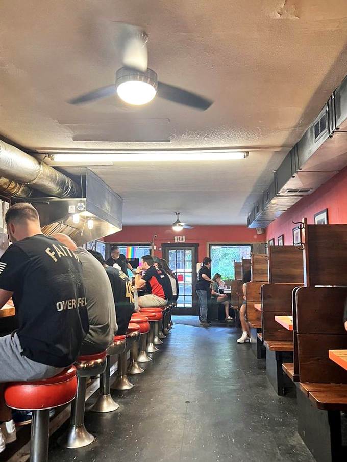 The narrow dining room creates a cozy camaraderie among strangers&mdash;all united in the pursuit of excellent hash browns. 