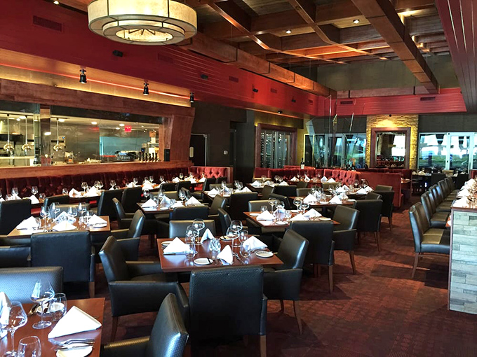 Not just a dining room but a temple of gastronomy where the congregation worships at the altar of perfectly cooked protein.