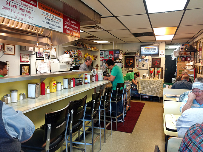 The walls tell stories that menus can't&mdash;decades of community memories framed alongside the daily specials.