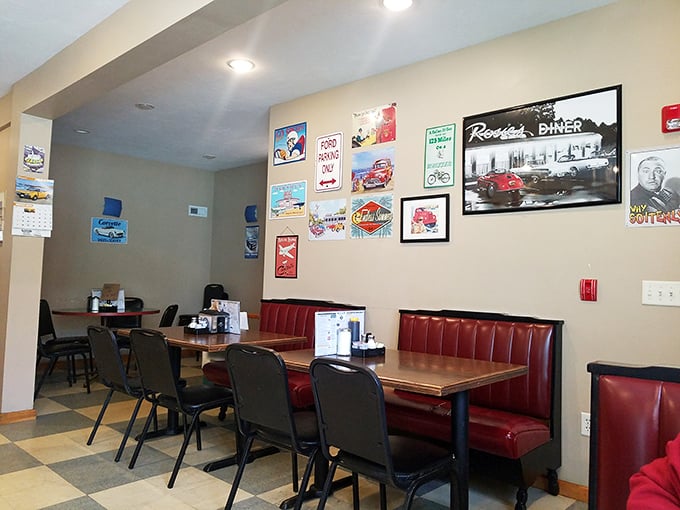 Red vinyl booths and vintage signs create the perfect backdrop for conversations that matter&mdash;or don't. Either way, you'll want to linger.