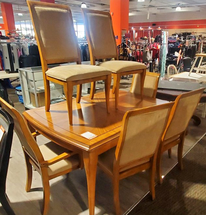 This dining set isn't just furniture&mdash;it's your ticket to hosting that dinner party you've been postponing until you found "the perfect table."