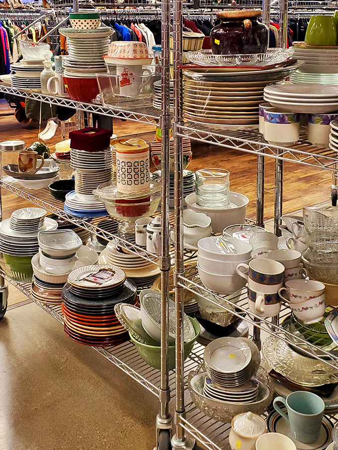 Dish department: where mismatched becomes "curated eclectic collection." Find the perfect vessel for everything from cereal to souffl&eacute;s. 