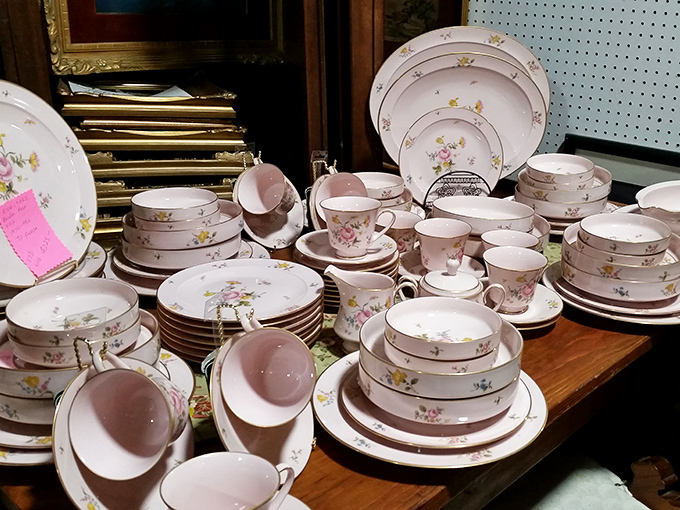 Fine china sets that hosted dinner parties when conversation trumped smartphones and genuine connection mattered.