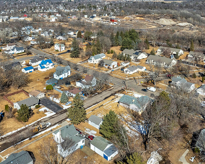 Baraboo's residential streets unfold like chapters in a storybook about American small-town life, where each house holds generations of Wisconsin tales.