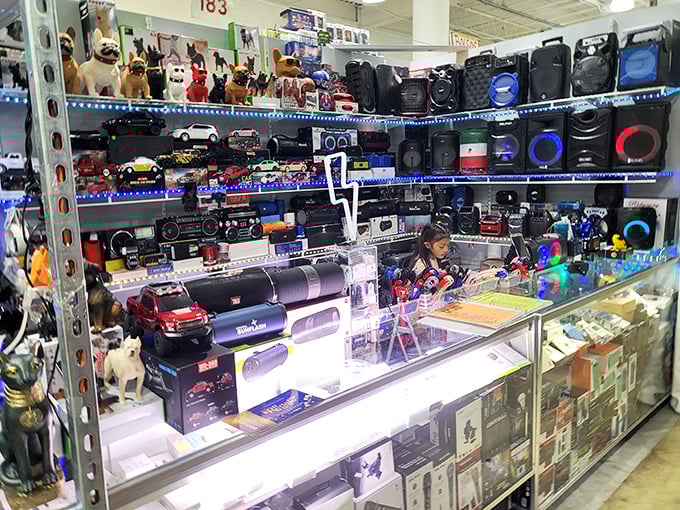 Electronics old and new create a timeline of technological evolution. That vintage boombox might have once blasted "Eye of the Tiger" at a beach party.