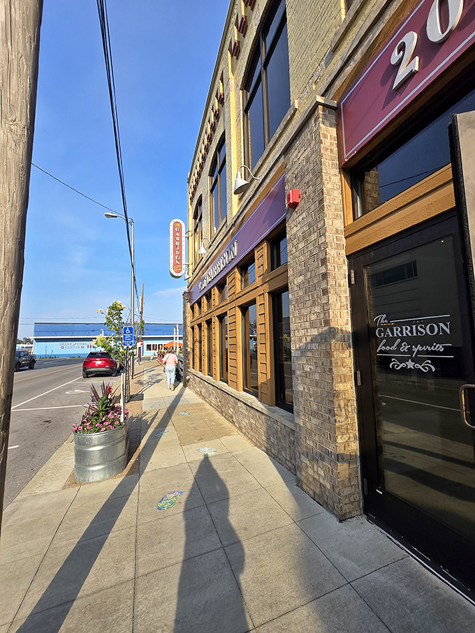 Downtown Fremont provides the perfect backdrop for The Garrison's street presence, where even the sidewalk planters dress to impress.