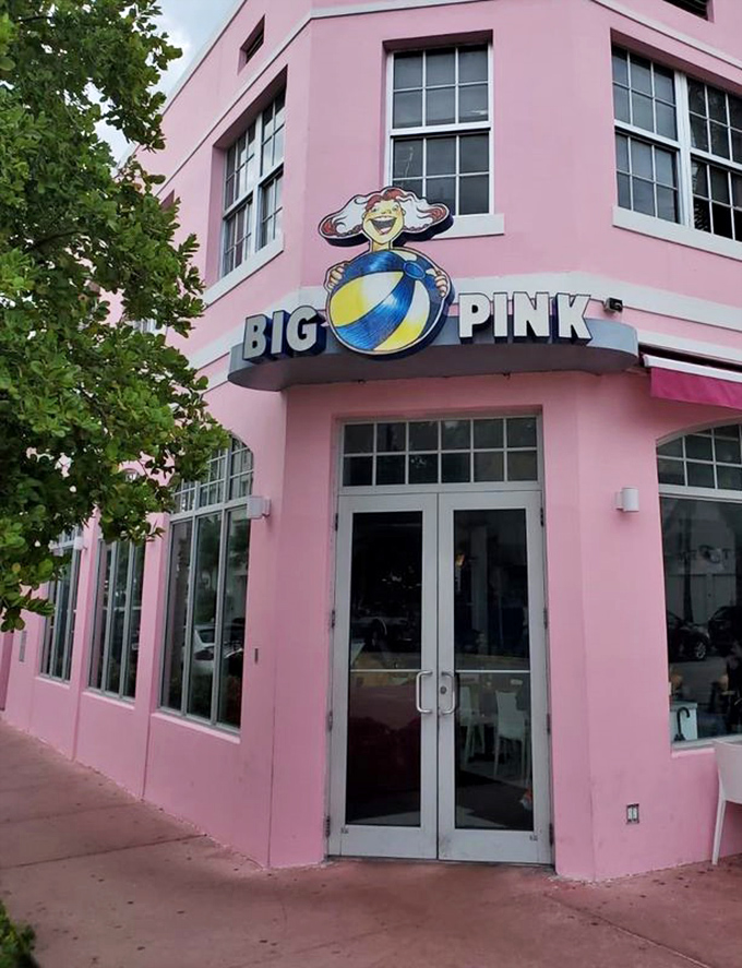 The entrance view that's launched a thousand Instagram posts. Miami's answer to the question: "Can a building be both ridiculous and magnificent?"