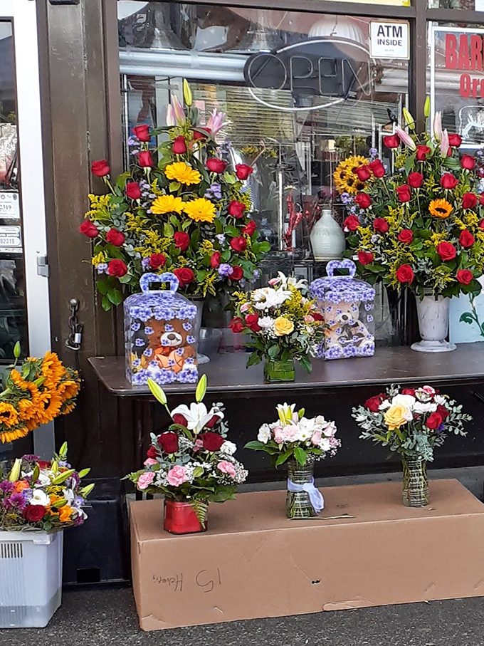 Fresh flowers greet shoppers at the entrance&mdash;a burst of color and fragrance that sets the tone for the sensory journey ahead.