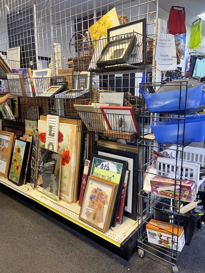 Wall art roulette! Will you go home with a serene landscape, inspirational quote, or that peculiar portrait that somehow speaks to you?