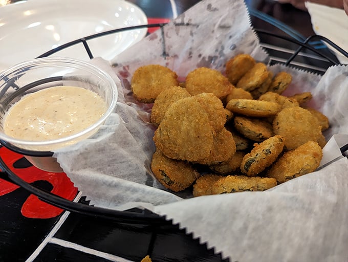 Fried pickles &ndash; the unsung heroes of barbecue starters, offering tangy crunch and dipping opportunities while the smoker works its magic.