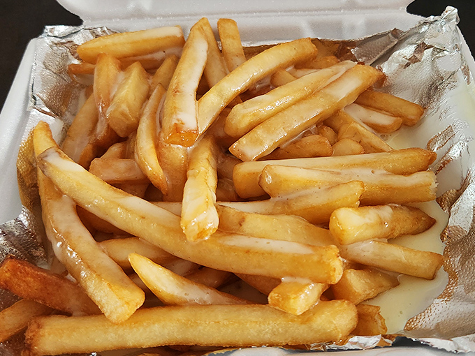French fries so golden and crisp they deserve their own Instagram account. Simple perfection that needs no filter.