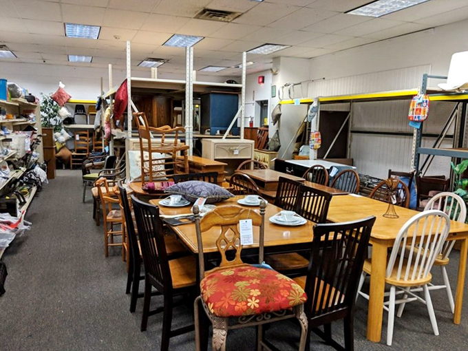 Dining sets staged with care—each table a silent invitation to imagine the conversations and meals that could happen around them.