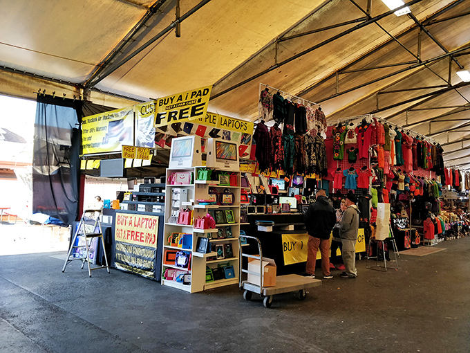 Tech treasures and gadget graveyards coexist in perfect harmony. Yesterday's must-haves await resourceful tinkerers who see potential where others see obsolescence.