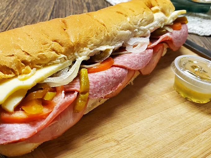 This Italian hoagie is architectural perfection&mdash;layers of meat, cheese, and vegetables creating a handheld masterpiece that puts modern "artisanal" sandwiches to shame.