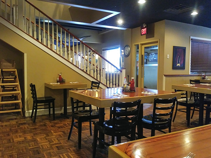 The multi-level dining room offers that rare restaurant quality: character. Those wooden railings have witnessed countless "oohs" over first bites.