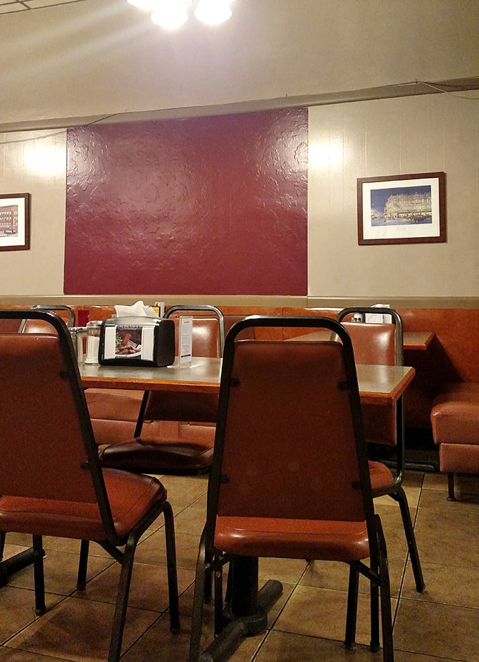 Empty tables waiting for the lunch rush &ndash; each one holding decades of stories, celebrations, and everyday moments worth remembering.
