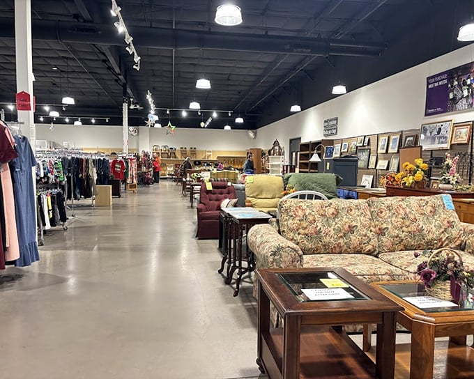 Wide aisles, thoughtful displays, and enough furniture to outfit an entire apartment for what most stores charge for a single end table.