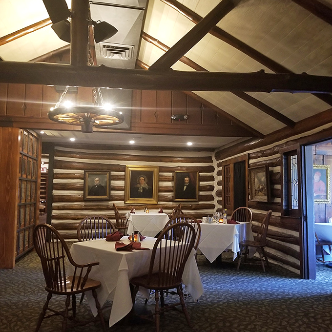 Dining beneath exposed beams and historical portraits feels like eating in a museum where the food, thankfully, is anything but ancient history.