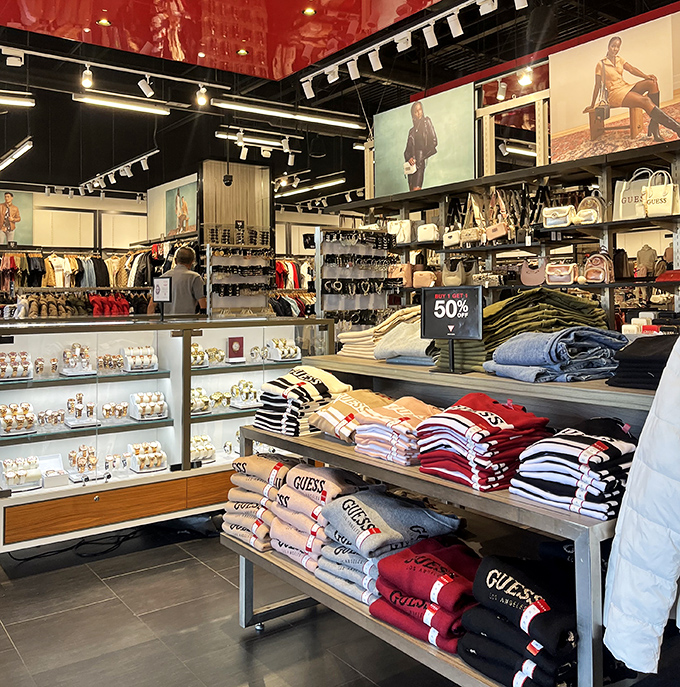 Guess store perfection &ndash; where folded t-shirts and organized displays make you momentarily believe you could maintain this level of order in your own closet.