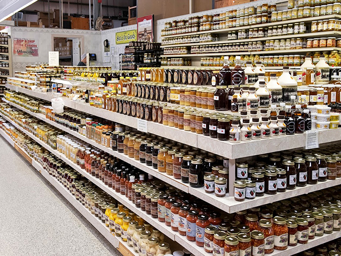 Jars upon jars of preserved sunshine. This collection of jams, jellies, and preserves is what your toast has been dreaming about its entire life.