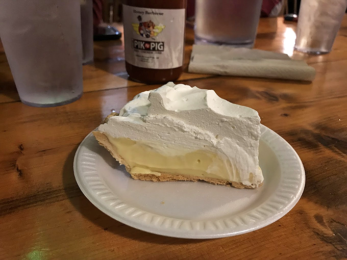 Key lime pie with a cloud of whipped cream so perfect it belongs in the dessert hall of fame. Tangy meets sweet in a slice of heaven.