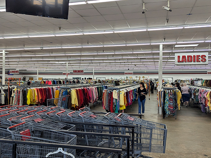 A kaleidoscope of fabrics and patterns that spans decades of fashion history. Somewhere in this textile treasure trove is your next favorite outfit. 