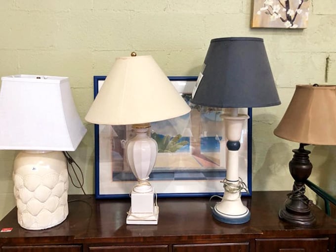 Table lamps stand at attention like beauty pageant contestants, each hoping to be crowned the perfect match for your nightstand.