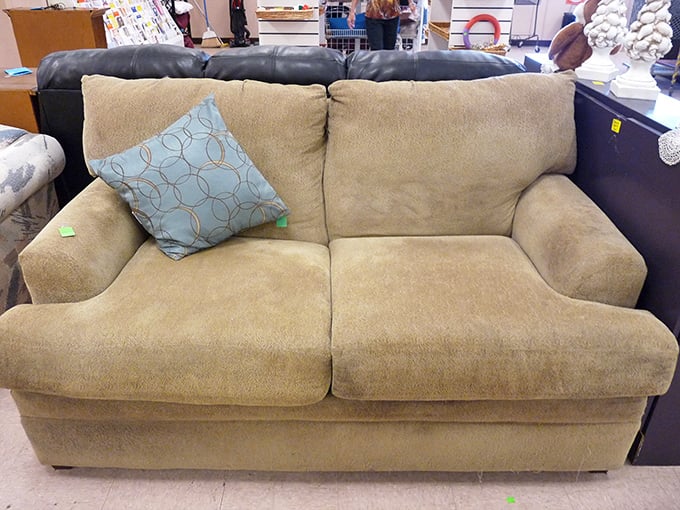 This loveseat has seen some living but has plenty more to give&mdash;like your favorite character actor who improves every scene they're in.