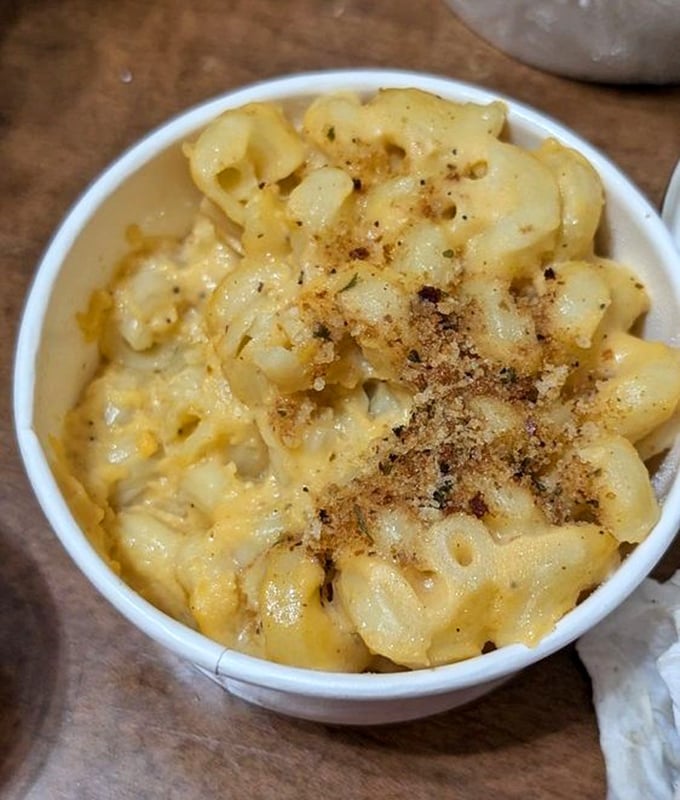 Mac and cheese that actually tastes like both mac AND cheese &ndash; a creamy, dreamy side that threatens to upstage even the smokiest of meats.