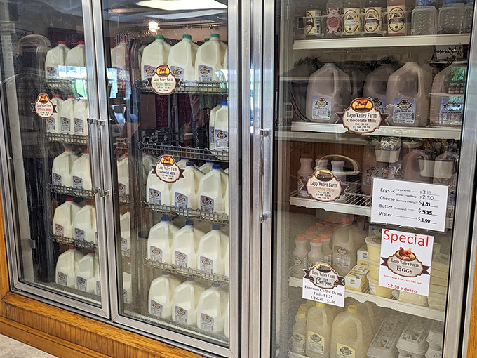 The dairy case of champions. Like a library of liquid joy, these bottles stand ready to transform ordinary breakfasts into memorable moments.