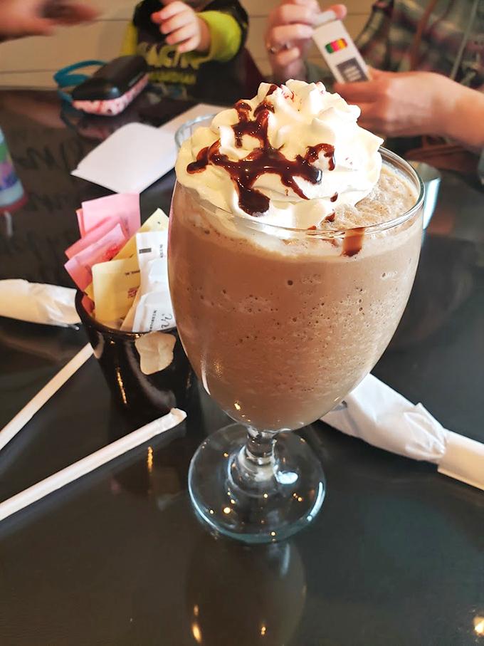 This frozen mocha creation isn't just a drink &ndash; it's what coffee dreams about becoming when it grows up.