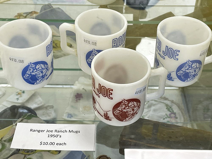 Those vintage mugs have probably seen more coffee than a Seattle barista, and they're ready for round two.